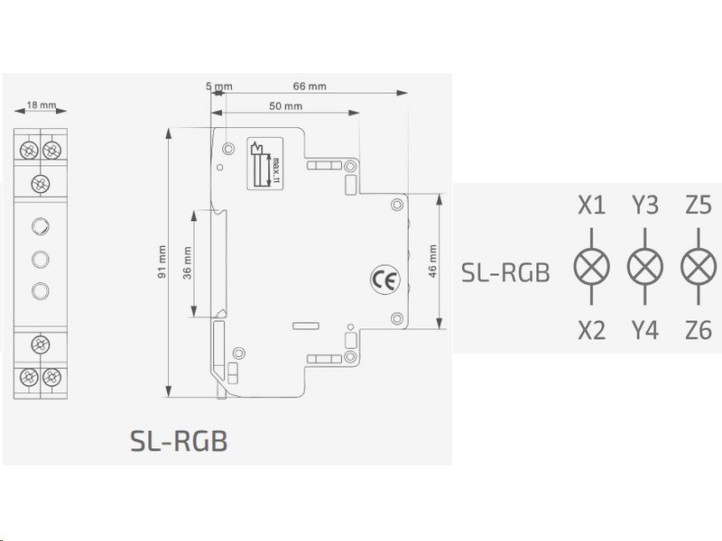 Kontrolní indikátor GACIA SL-RGB 3in1 - tři barvy / jednomodulový | AtosElektro.cz